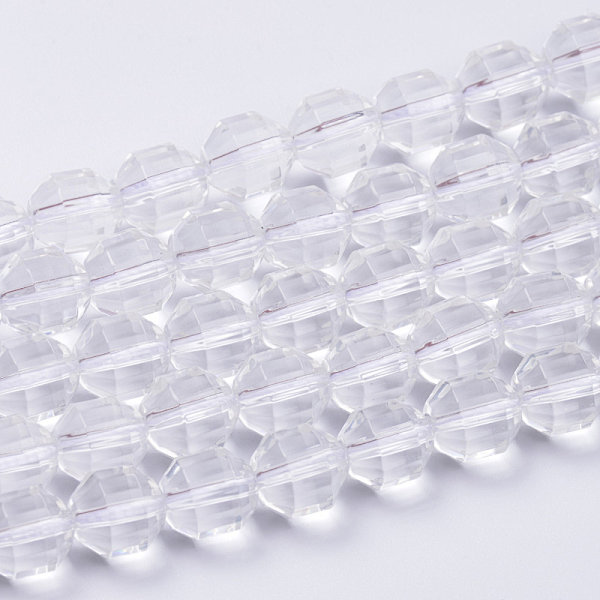 Crystal Faceted Energy Column Beads