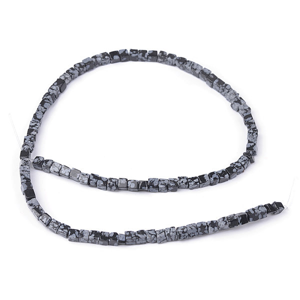 Snow Flake Cube Beads