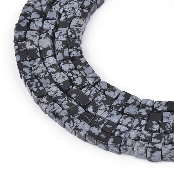 Snow Flake Cube Beads