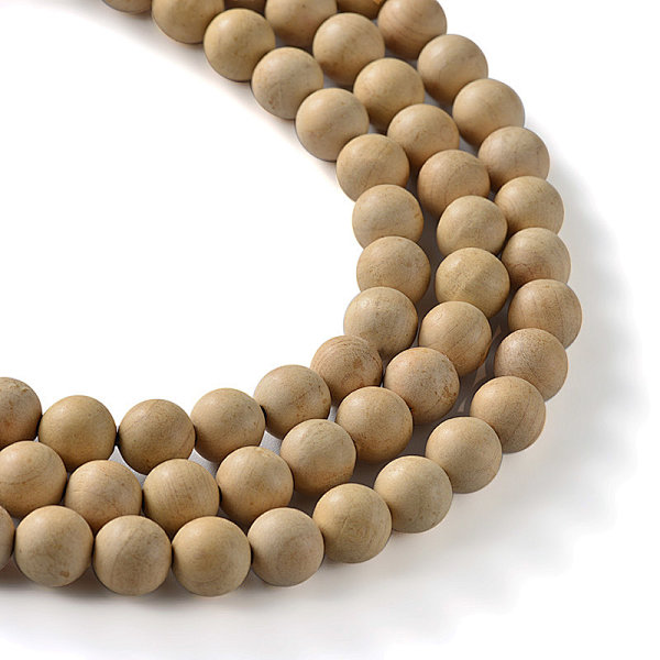 Natural Western Red Cedar Wood Beads Rounds,108 Pieces Per Strand