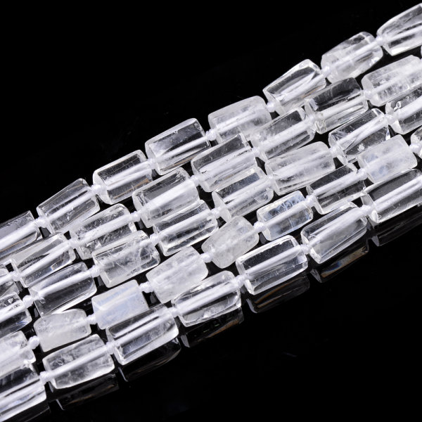 Crystal Irregular Cuboid Beads with Knots