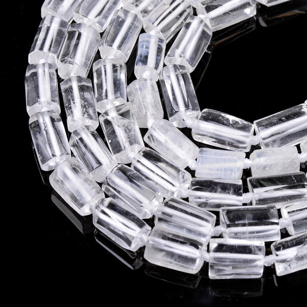 Crystal Irregular Cuboid Beads with Knots