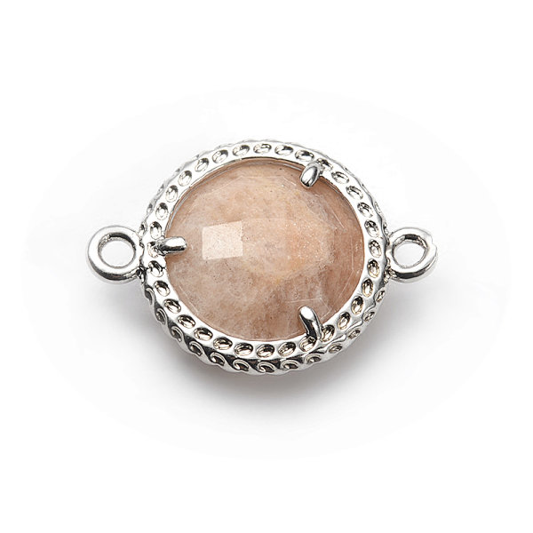 Sunstone Double Sided Faceted Coin Connectors