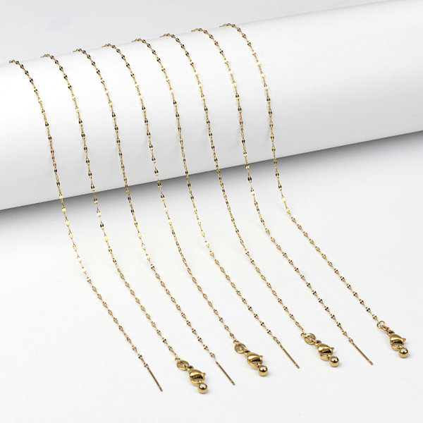 Stainless Steel Necklace Chain with Slider Ball Clasp