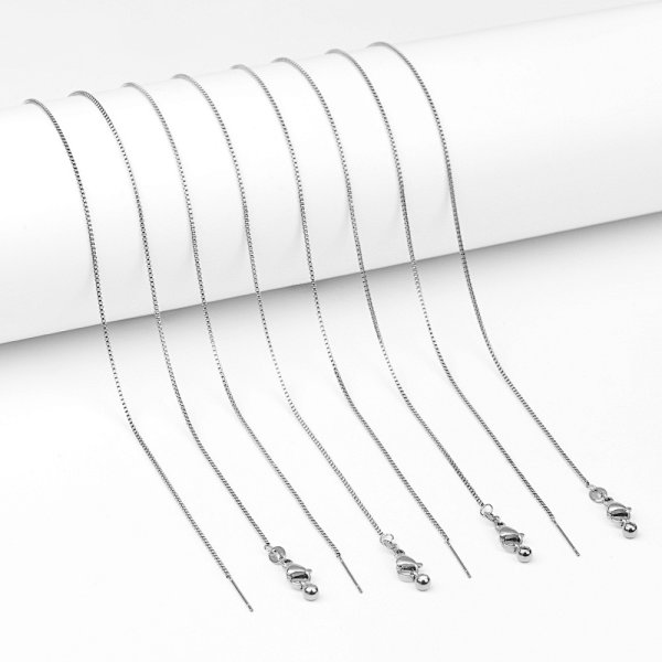 Stainless Steel Necklace Chain with Slider Ball Clasp